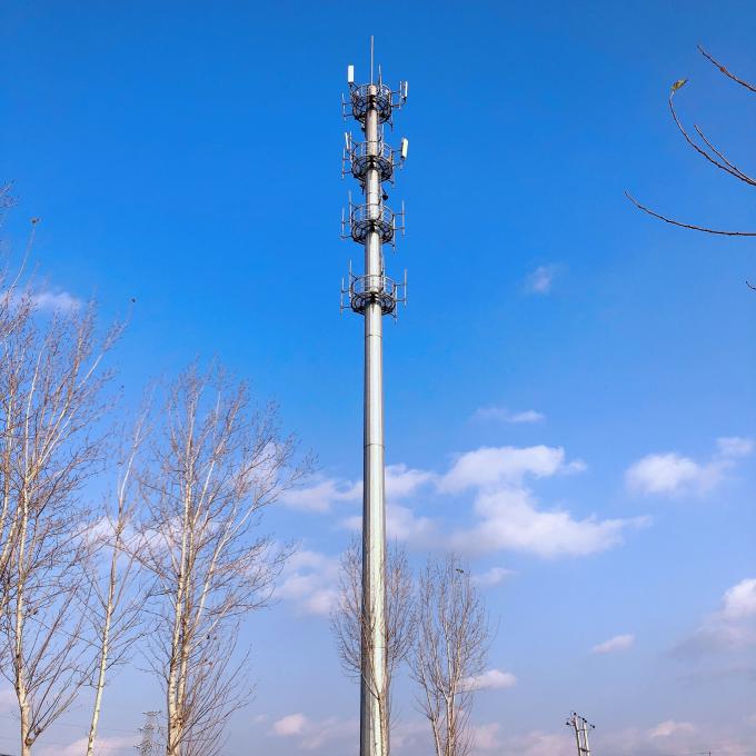 32m/S 40m Monopole Steel Tower For Communication