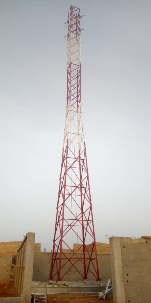 50m Tripod Steel Microwave Antenna Tower , Self Supporting ...